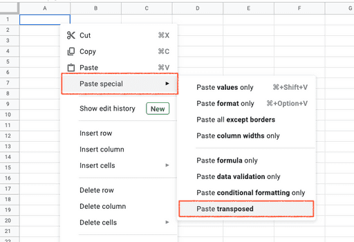 How to Transpose Data in Google Sheets | Blog